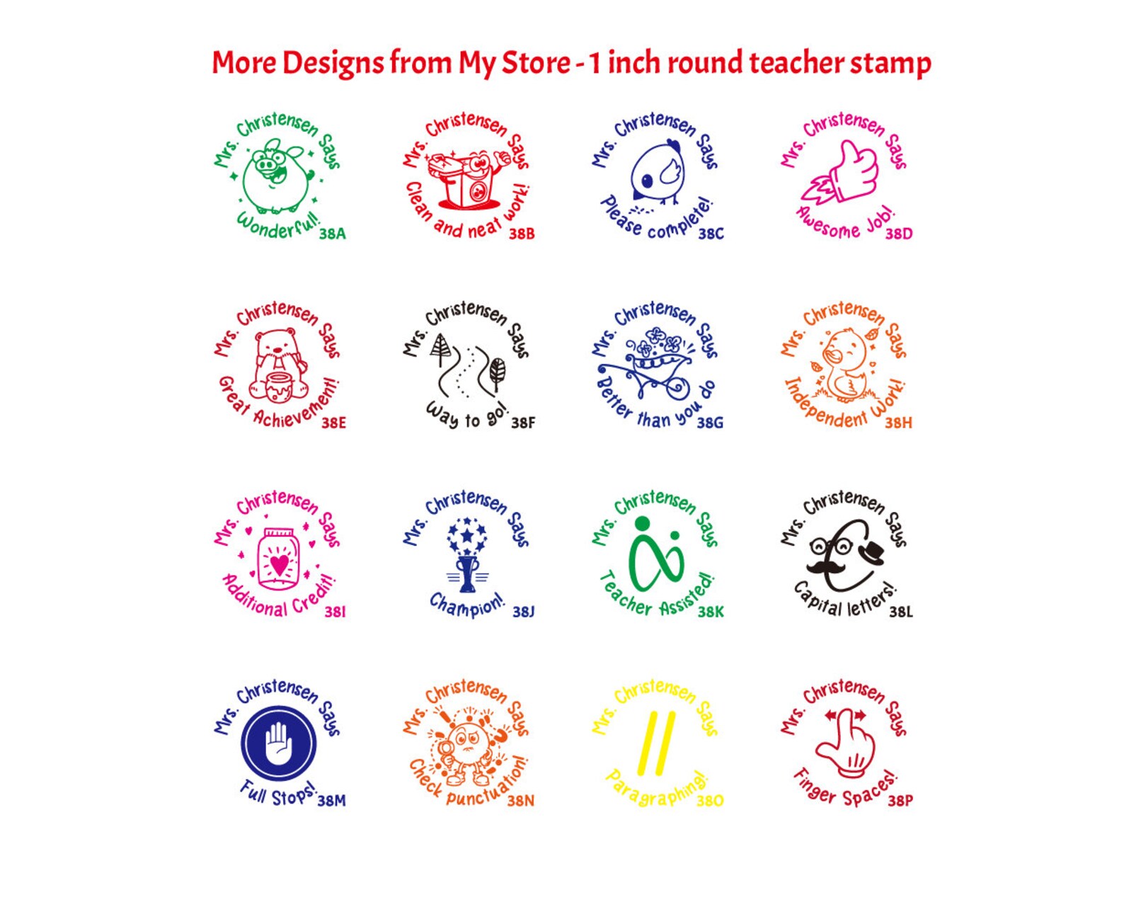 Teacher stamps personalized teacher stamps custom teacher | Etsy