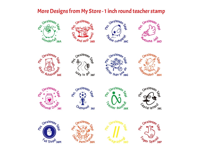 Teacher stamps personalized teacher stamps custom teacher | Etsy