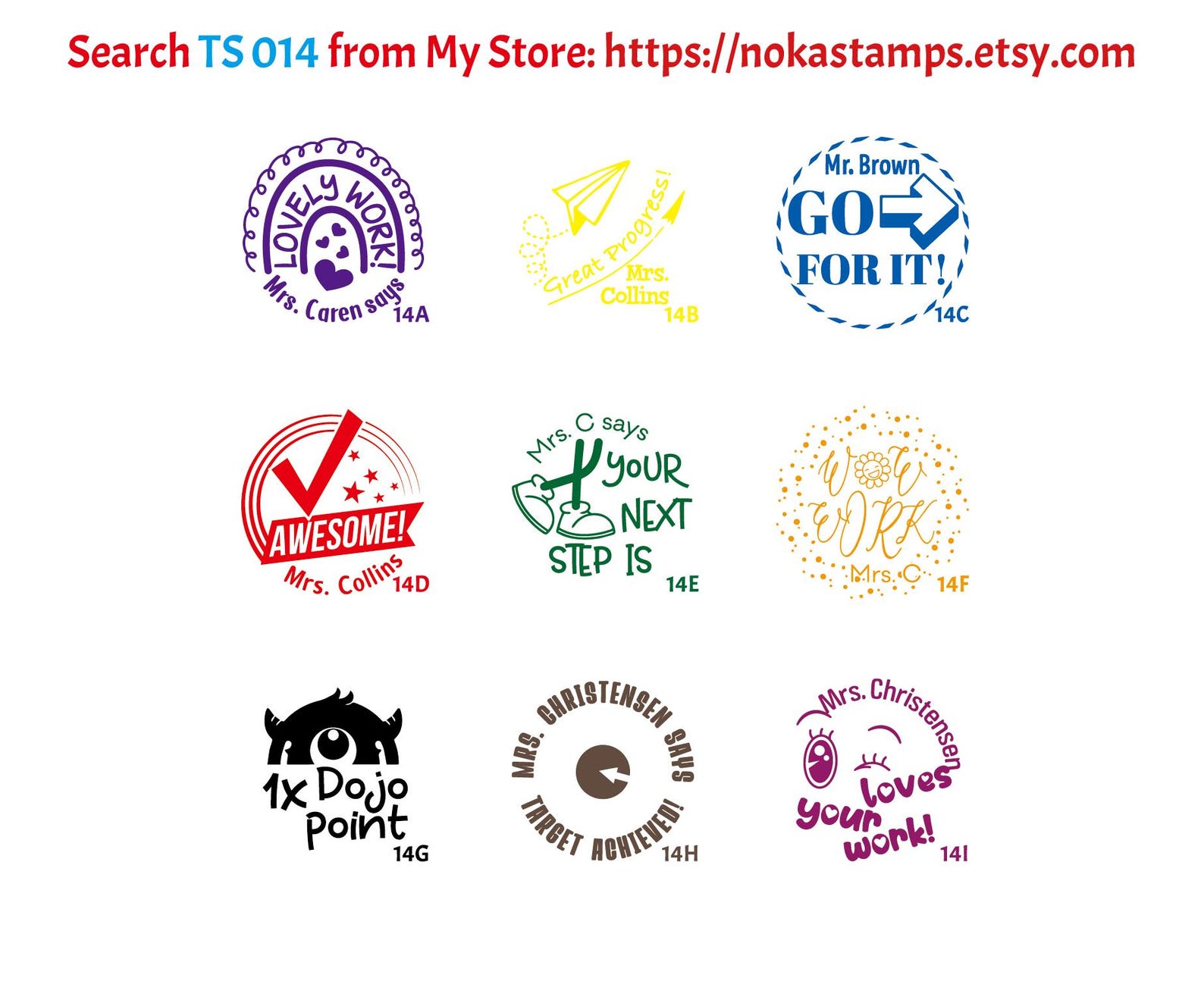 Custom Teacher Stamp Personalized Back to School Classroom Christmas ...