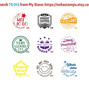 Custom Teacher Stamp Personalized Back to School Classroom Christmas ...