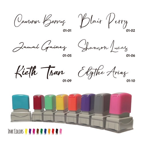 Custom Signature Stamps Custom Name Stamp Personalized - Etsy