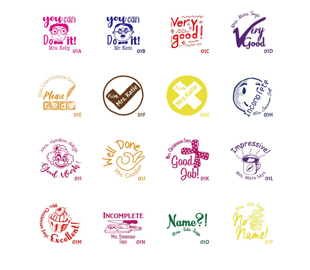 Custom Teacher Stamp Personalized Back to School Classroom Christmas ...