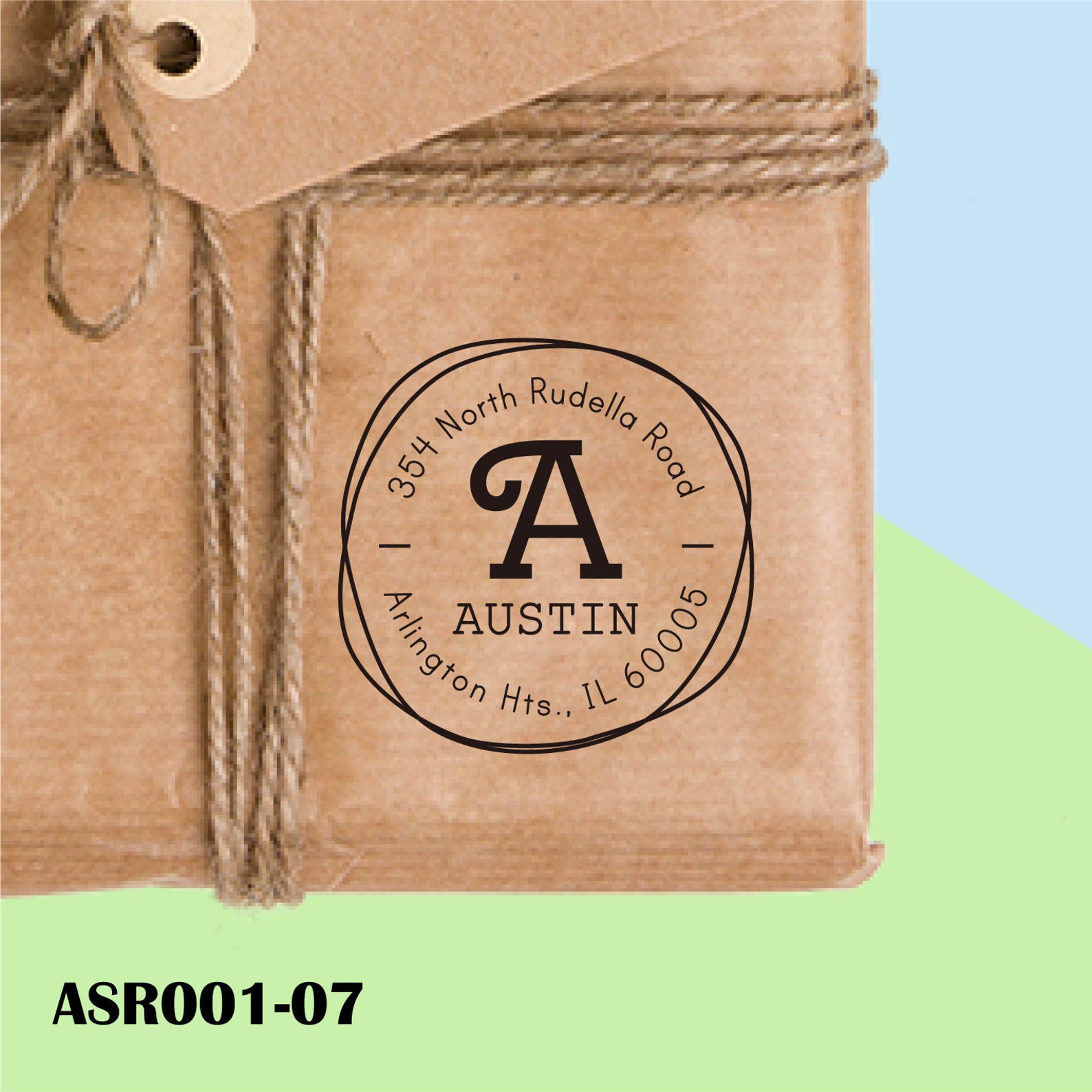 Family Address Stamps, Round Return Address Stamps, Housewarming Gifts ...