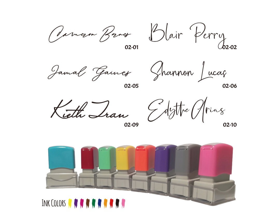 Custom Signature Stamps, Custom Name Stamp, Personalized Signatuer ...
