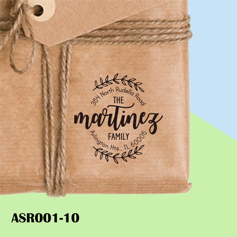 Family Address Stamps Round Return Address Stamps - Etsy