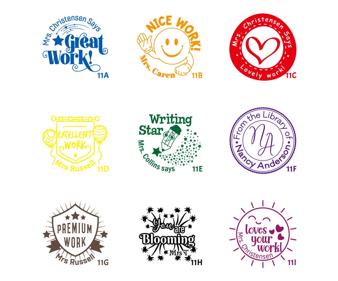 Custom Teacher Stamps Gifts, Teacher Stamp, Personalized Teacher Award ...