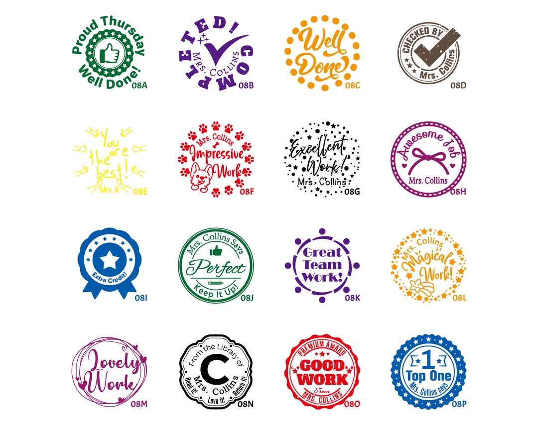 Custom Teacher Stamp Personalized Back to School Classroom Christmas ...
