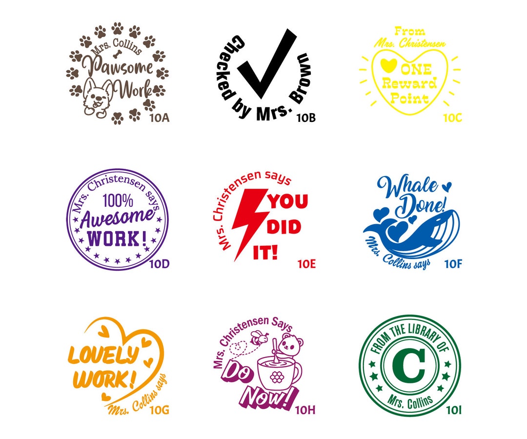 Custom Teacher Stamp Personalized Back to School Classroom Christmas ...