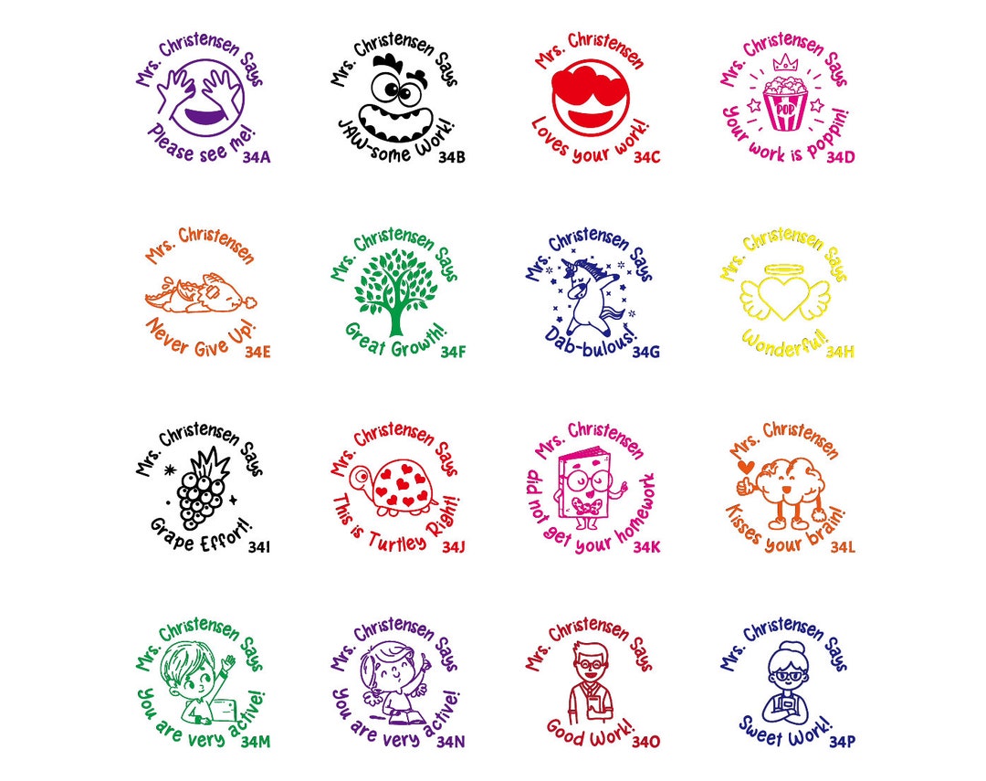 Teacher Stamps, Personalized Teacher Stamps, Custom Teacher Stamp, Your ...