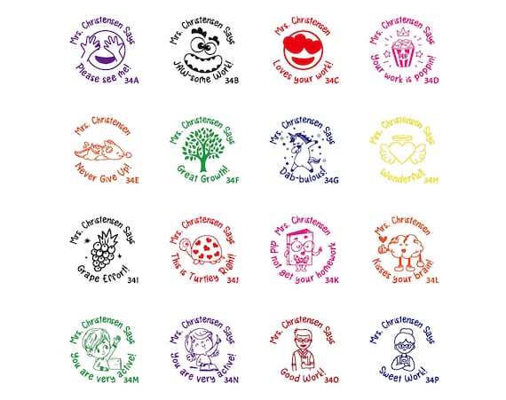 Teacher stamps personalized teacher stamps custom teacher | Etsy