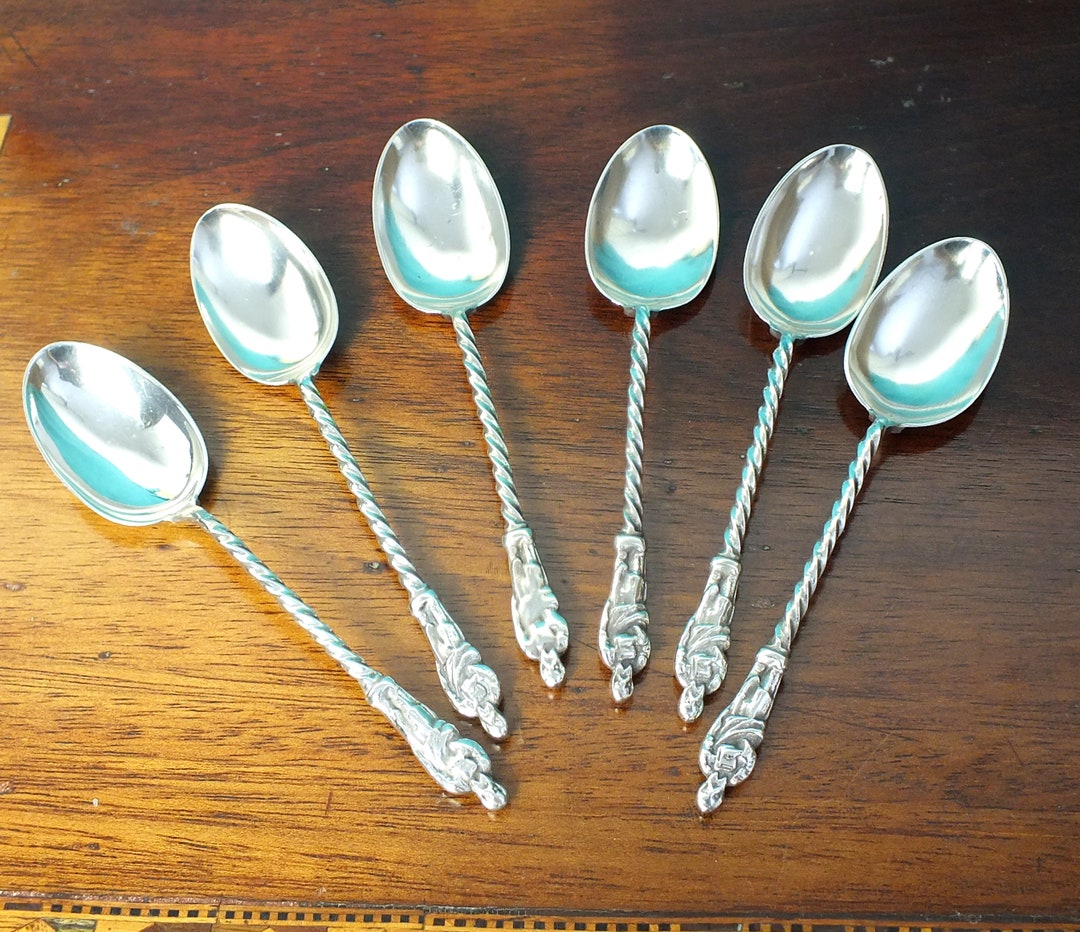 Antique Victorian Era Set of Six Solid Silver Apostle Spoons - Etsy