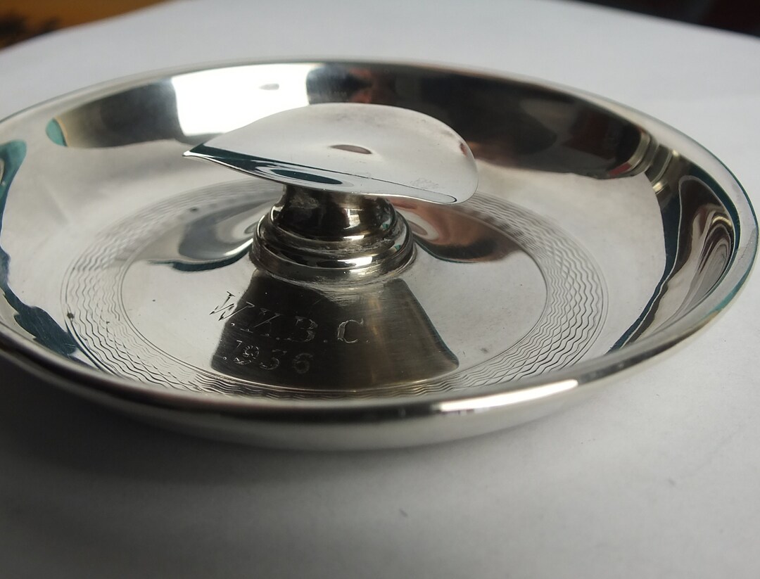 Fine Solid Silver Cigar Stand / Ashtray Birmingham 1928 Crisford ...