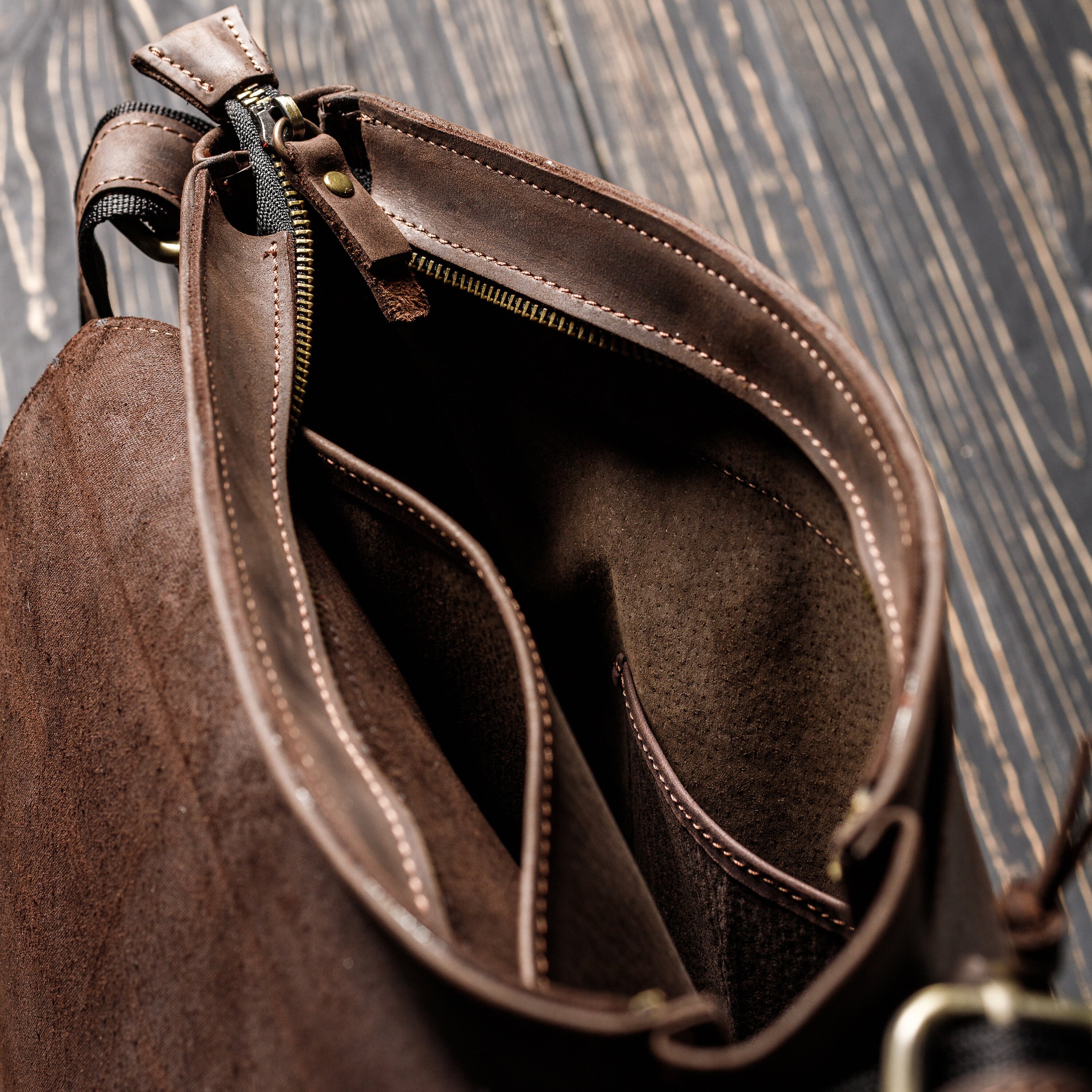 Men's Leather Laptop Bag Large Personalized Crossbody - Etsy