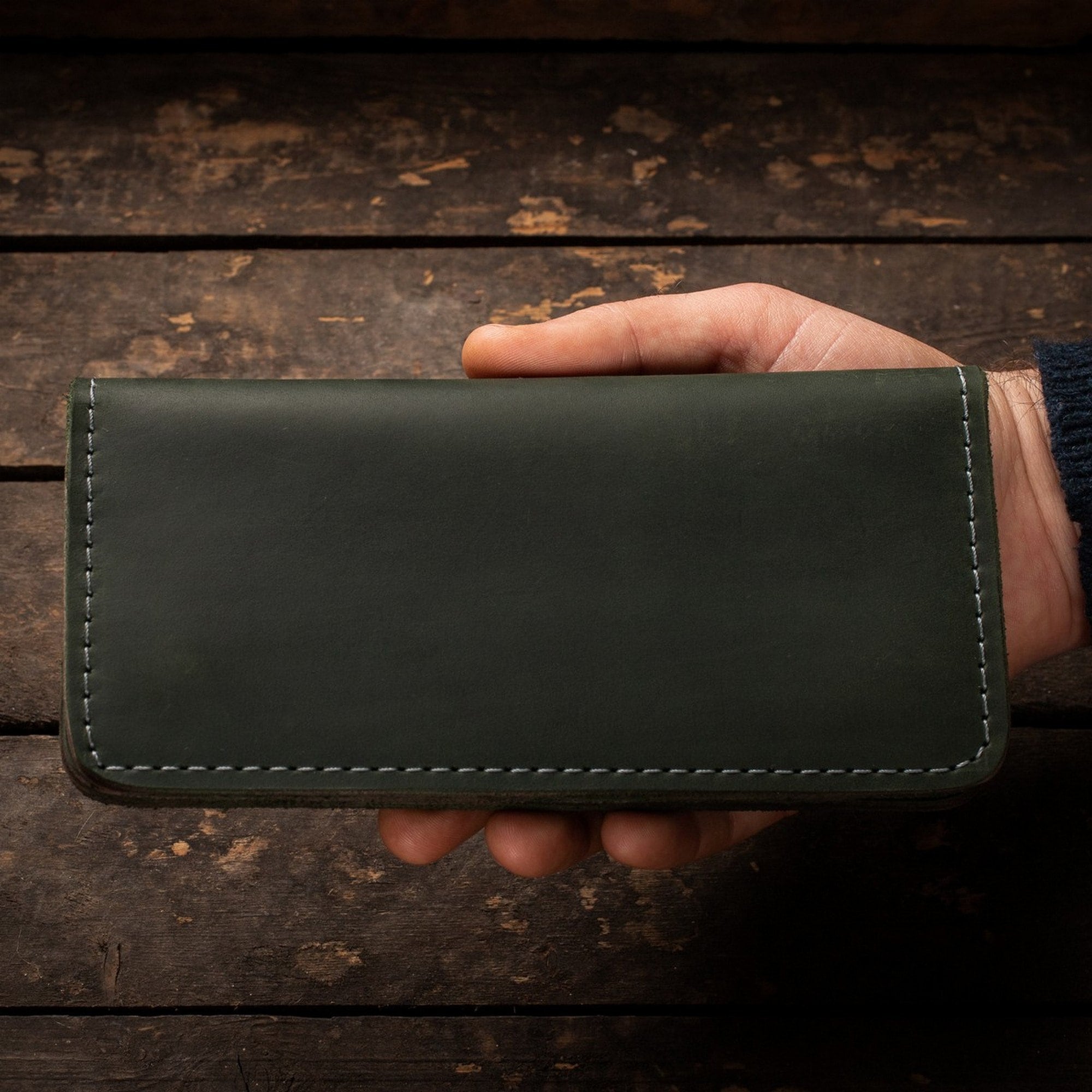 Chevy Camaro Engraved Leather Wallet, Monogram Long Men's Wallet ...
