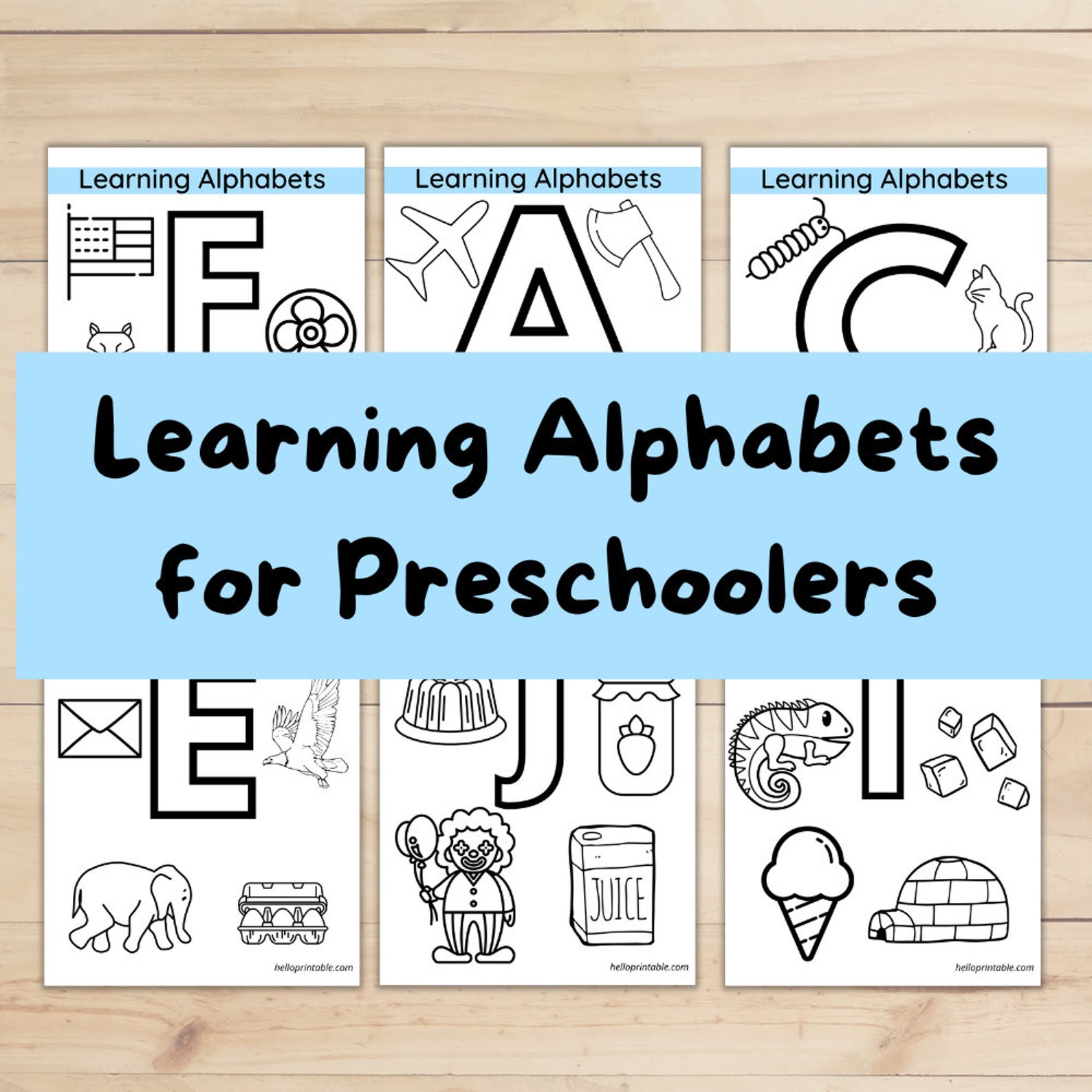 Learning Alphabets Coloring Pages With Images to Color - Toddlers and ...
