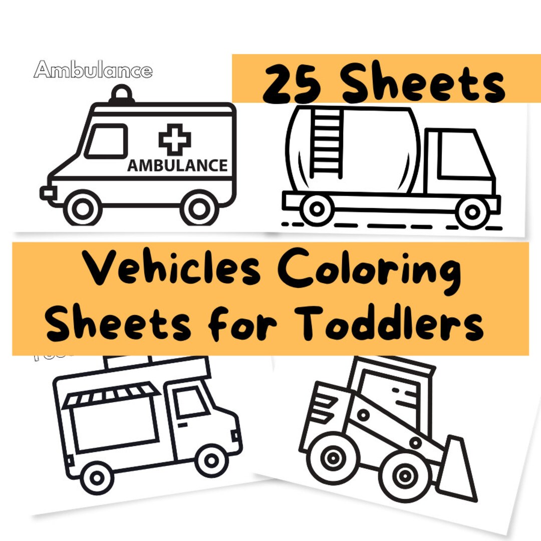 Printable Vehicles Coloring Pages for Toddlers | Coloring Sheets for ...