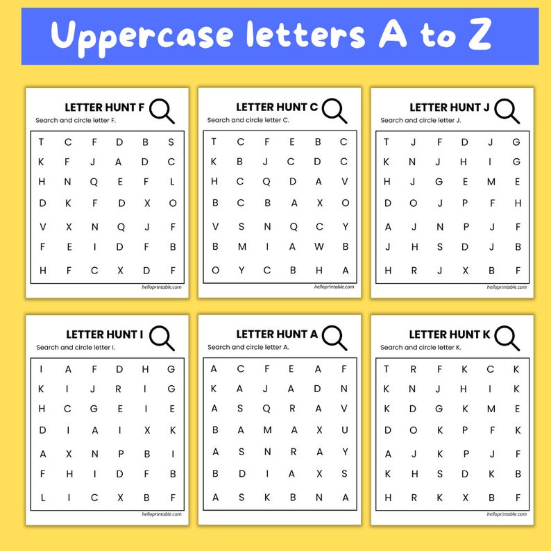 Letter Hunt - Find My ABC - Learn How to Recognize Letters Uppercase A ...