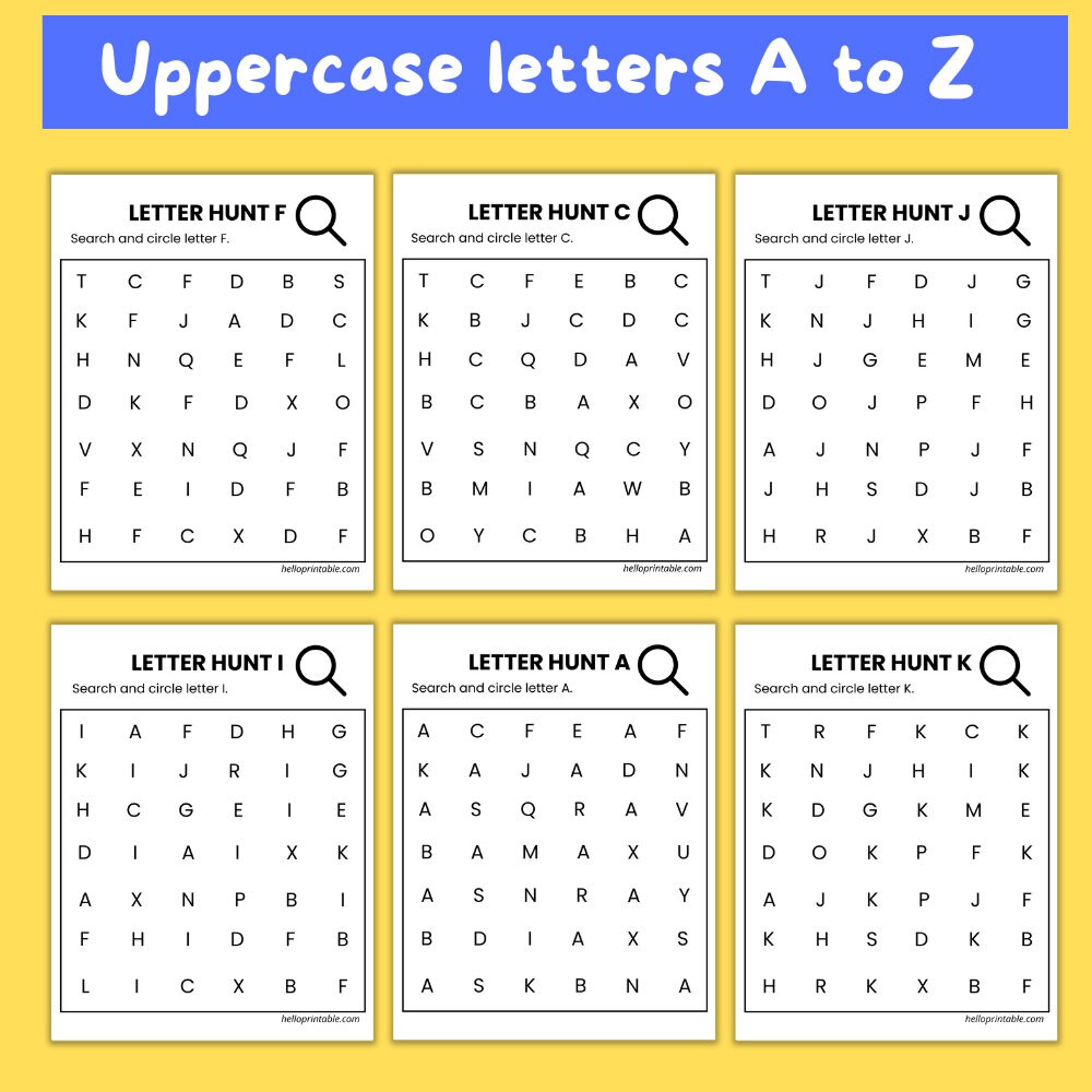 Letter Hunt - Find My ABC - Learn How to Recognize Letters Uppercase A ...