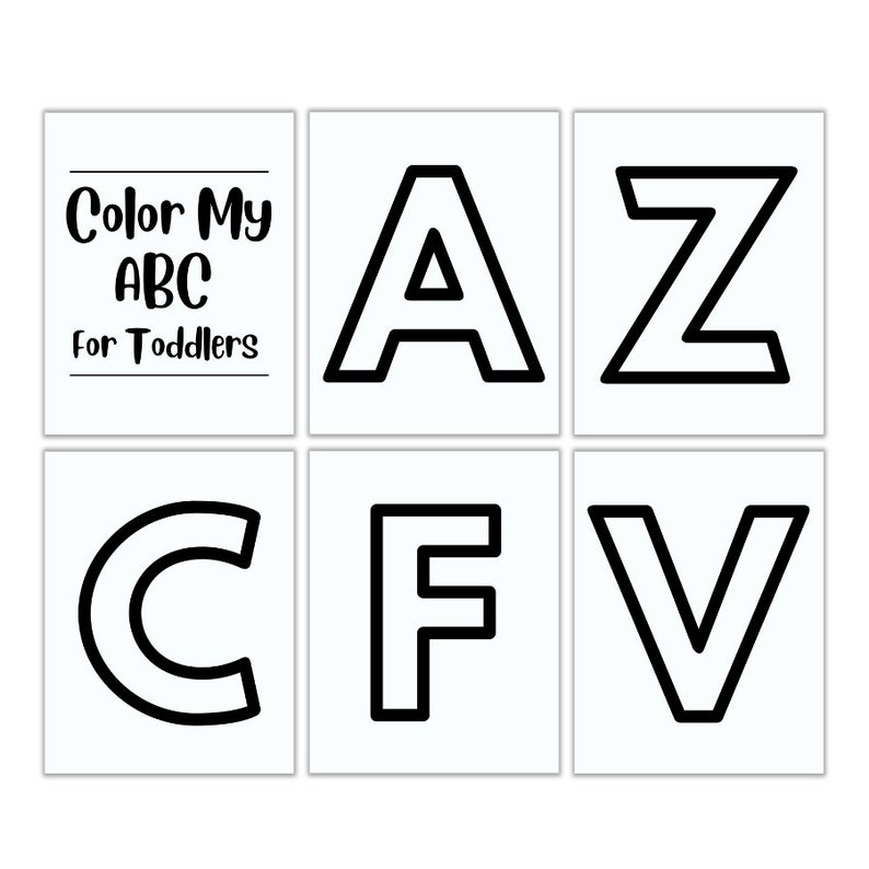 ABC Printable Coloring Pages Alphabet for Toddlers - Print, Color ...