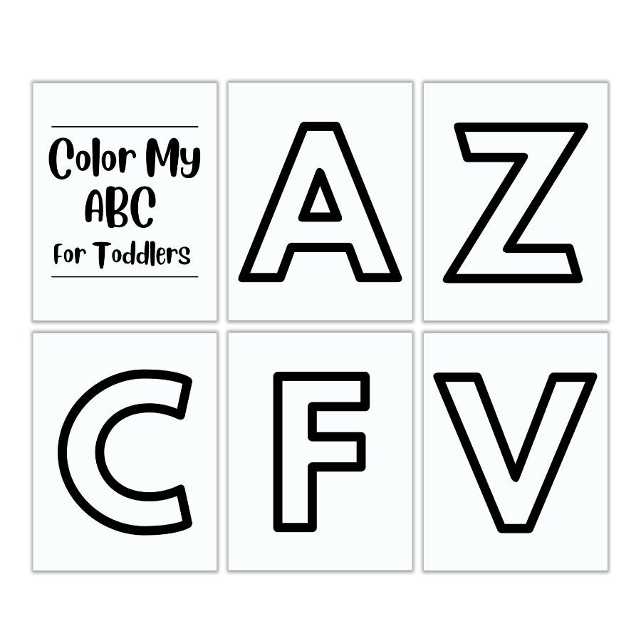 ABC Printable Coloring Pages Alphabet for Toddlers - Print, Color ...
