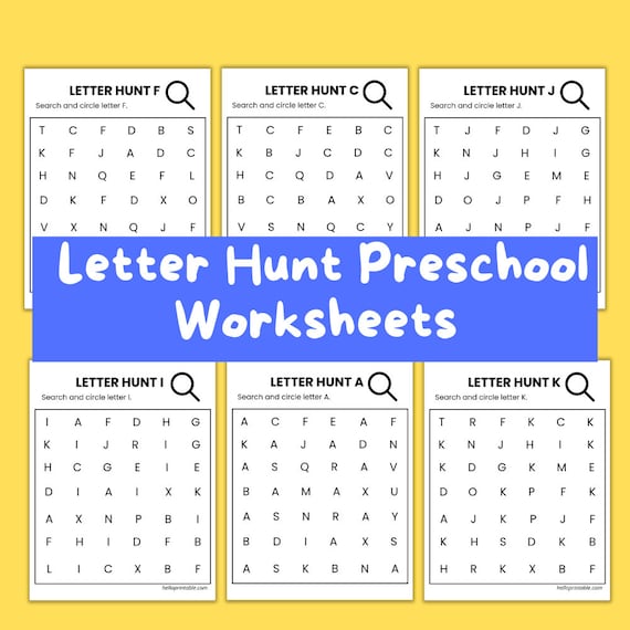 Letter Hunt Find My ABC Learn How to Recognize Letters - Etsy