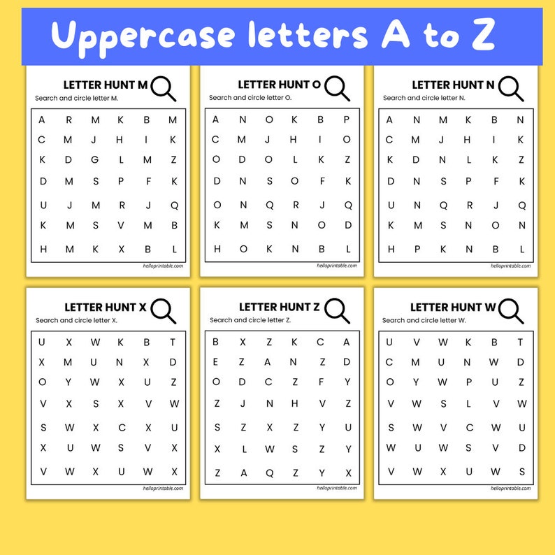 Letter Hunt - Find My ABC - Learn How to Recognize Letters Uppercase A ...
