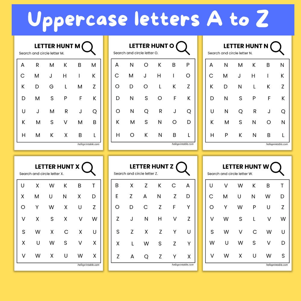 Letter Hunt - Find My ABC - Learn How to Recognize Letters Uppercase A ...