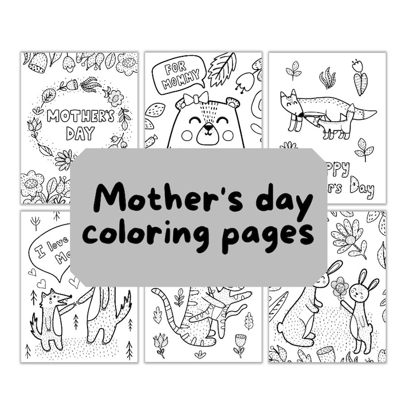 Mother's Day Coloring Pages - 9 Coloring Sheets for Kids - I Love You ...