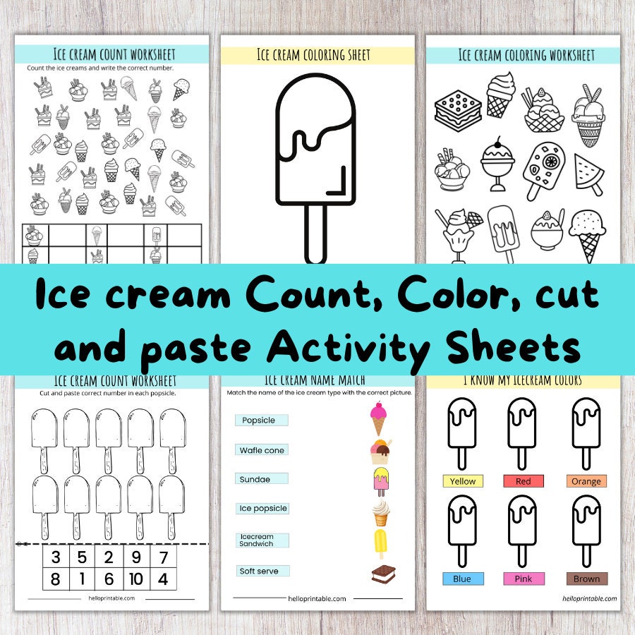 Ice Cream Coloring Bundle - Printable Coloring Pages for Toddlers ...