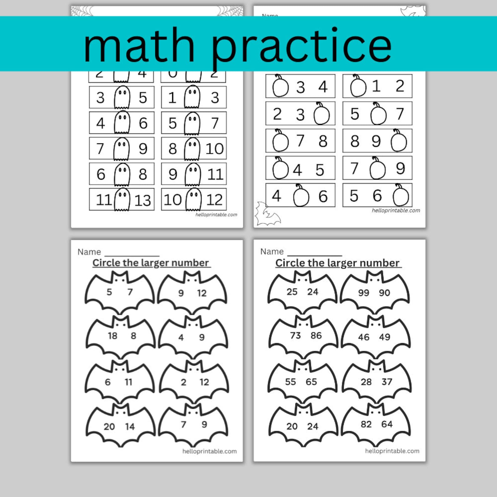 Math Addition Subtraction Missing Number, Largest Number Worksheets ...