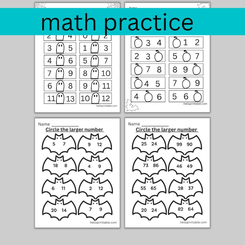 Math Addition Subtraction Missing Number, Largest Number Worksheets ...