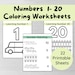 Numbers Coloring Worksheets for Preschool Kids, Toddlers - Count and ...