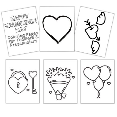 Valentines Coloring Pages for Toddlers and Preschoolers - 23 Valentines ...