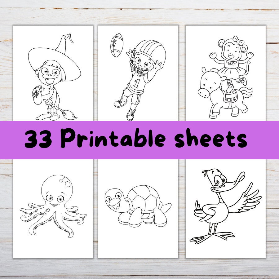Printable Coloring Pages for Toddlers, Preschoolers, Kindergarten Kids ...