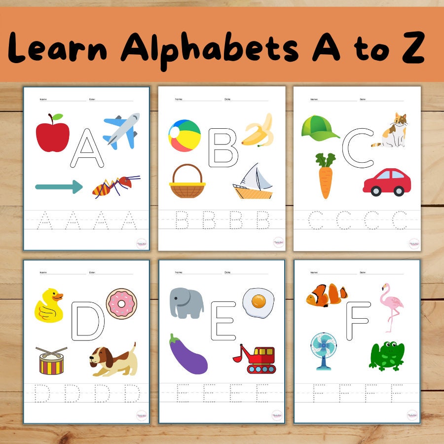 Alphabets Workbook - Printable - Trace - Color- Homeschool - Teacher ...