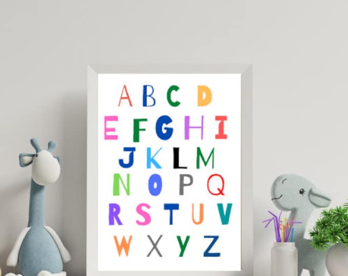 Learning Alphabets Coloring Pages With Images to Color - Etsy