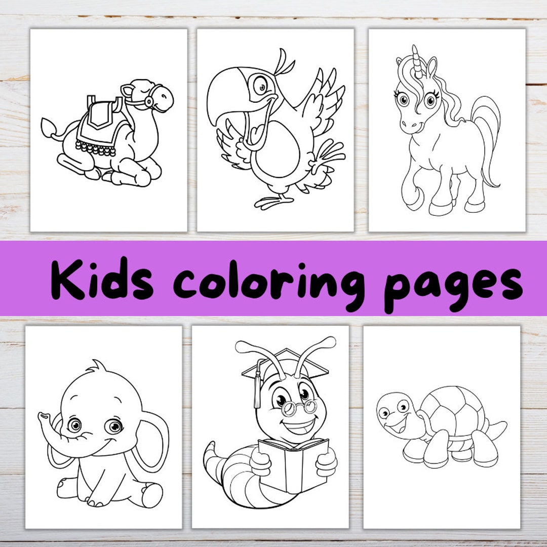 Printable Coloring Pages for Toddlers, Preschoolers, Kindergarten Kids ...