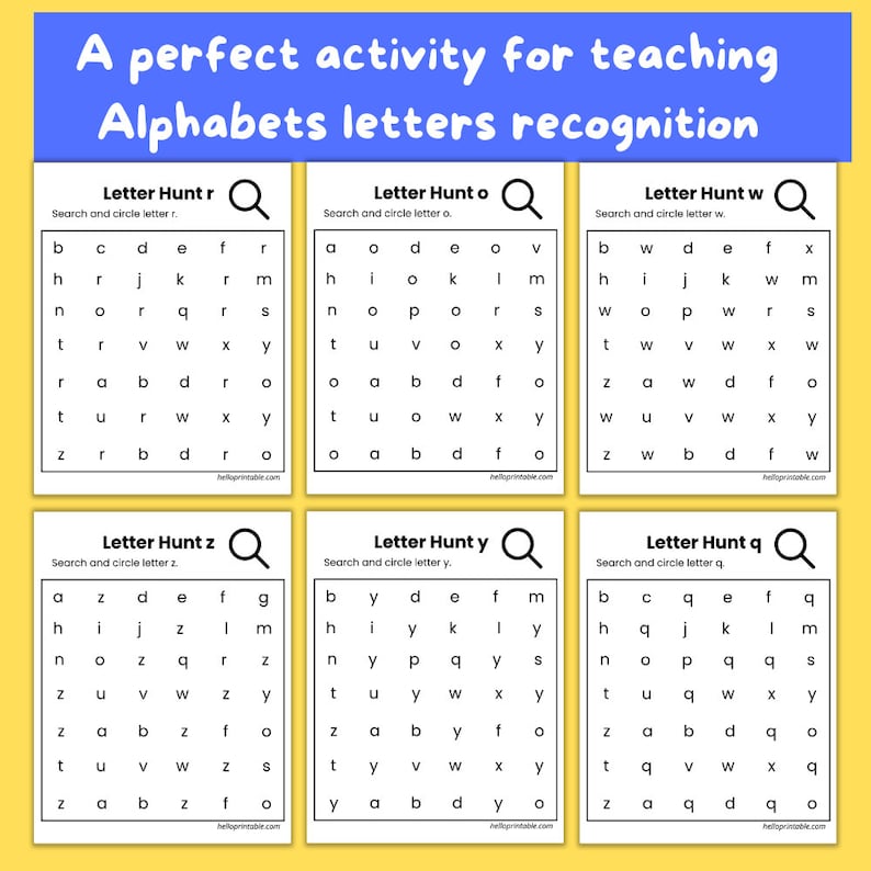 Letter Hunt - Find My ABC - Learn How to Recognize Letters Uppercase A ...