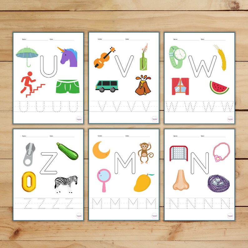 Alphabets Workbook - Printable - Trace - Color- Homeschool - Teacher ...