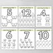 Numbers Coloring Worksheets for Preschool Kids, Toddlers - Count and ...