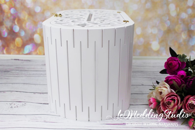 Wedding Card Money Box With Monogram-designer Big Keepsake Box-unique ...