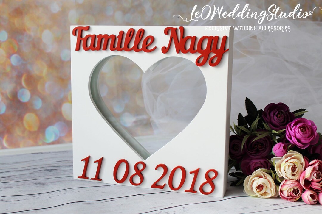 Unity Shadow Sand Ceremony Box-personalized Wedding Sand Ceremony Heart ...