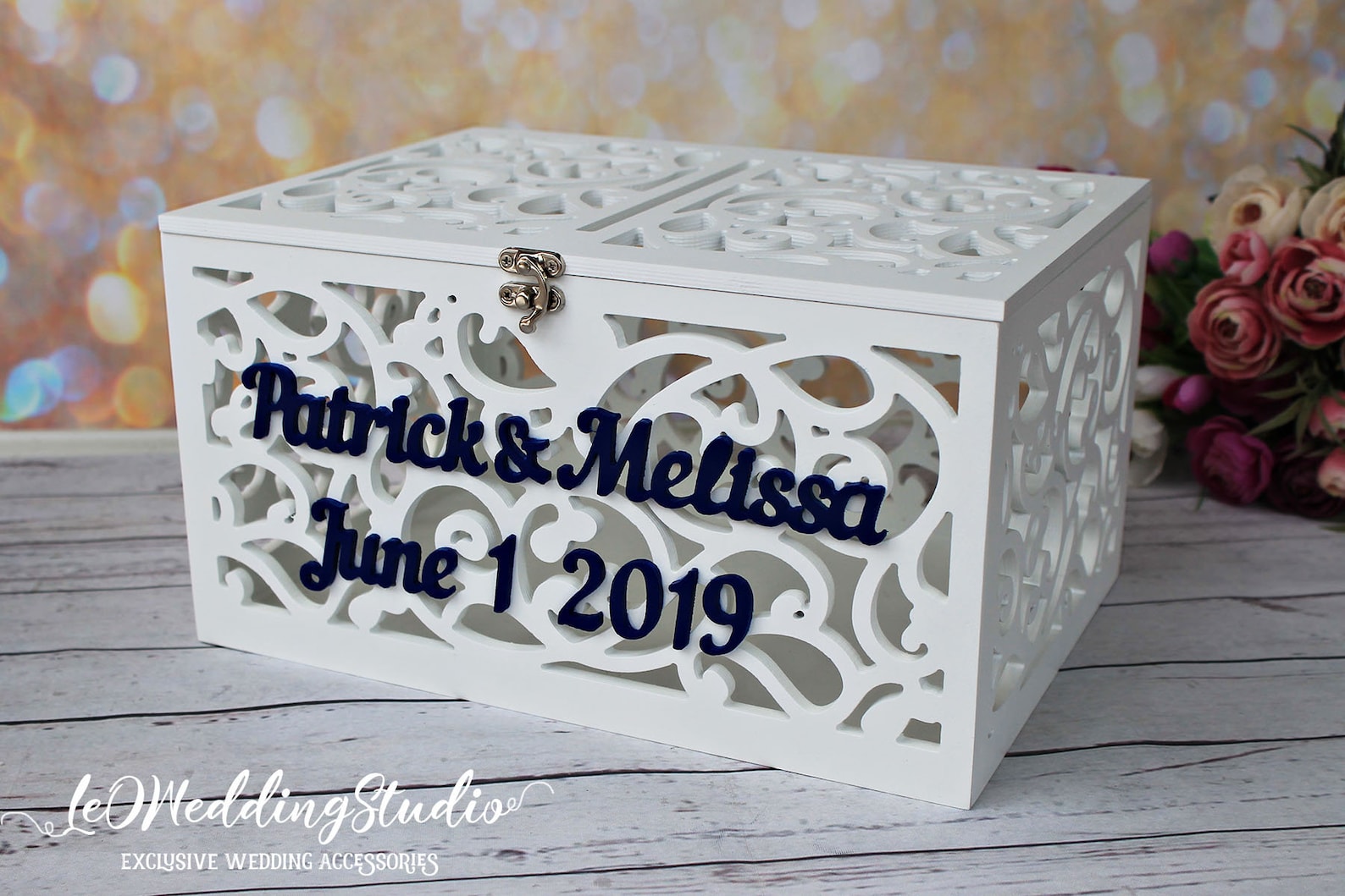 Personalized Wedding Card Money Box With Slot-wedding Card - Etsy