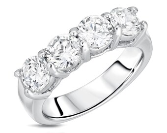 4 Stone Diamond Ring - Etsy