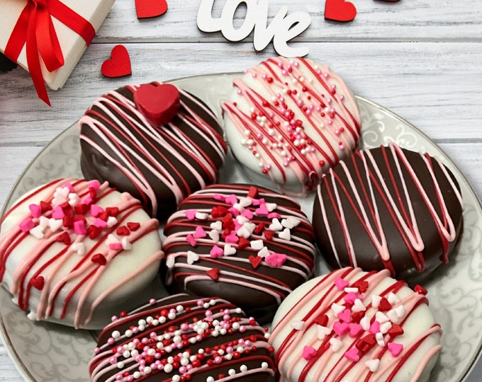 Chocolate Dipped Oreo Cookies for Valentines, Half Dozen Chocolate ...