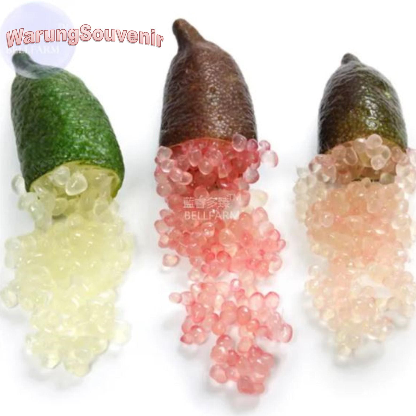 20 of Mixed Finger Lime Green Red Pink Fruit Seeds, Eirloom Pomegranate ...