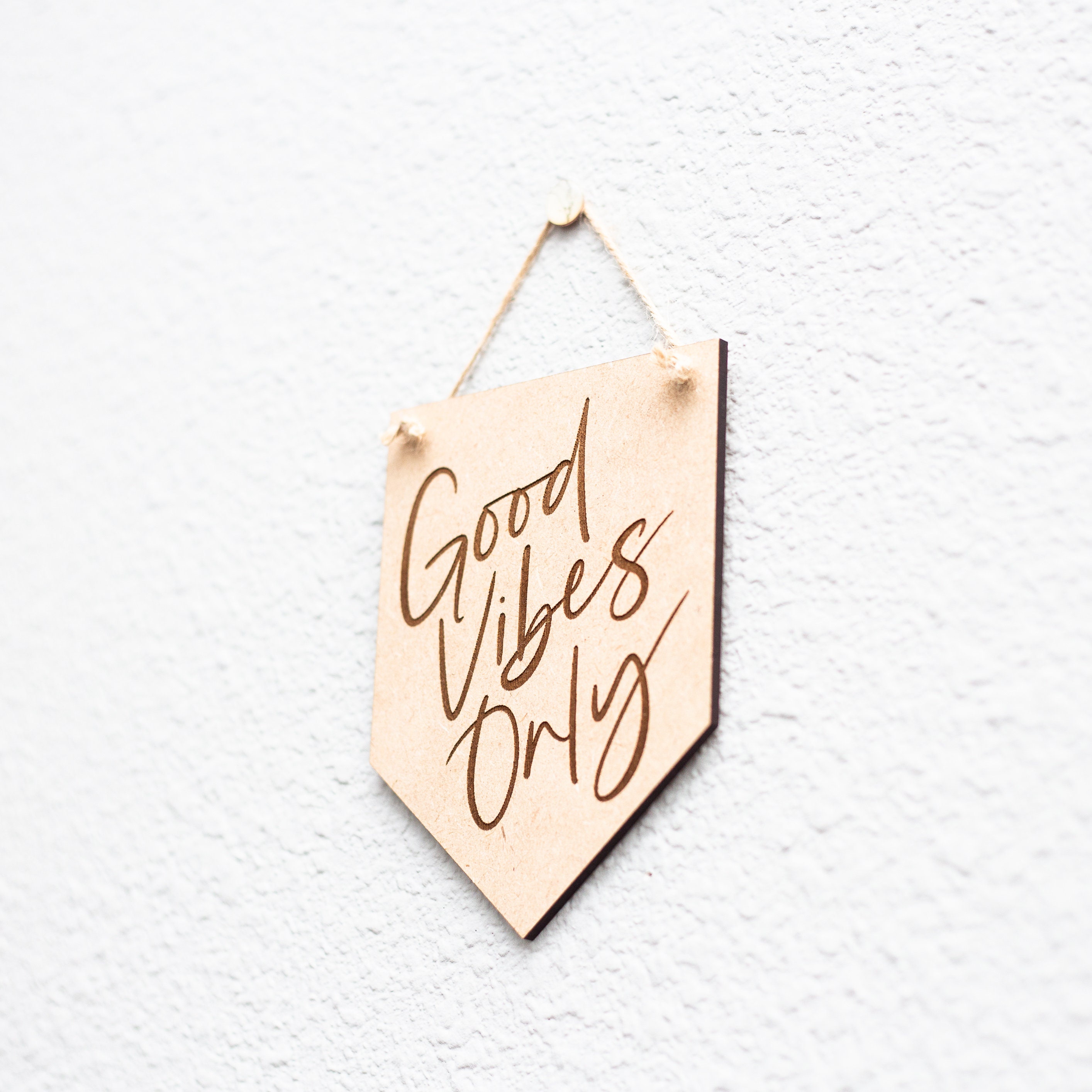 Wooden Wall Art Wood Banner Wall Decor Wall Art Good Vibes - Etsy