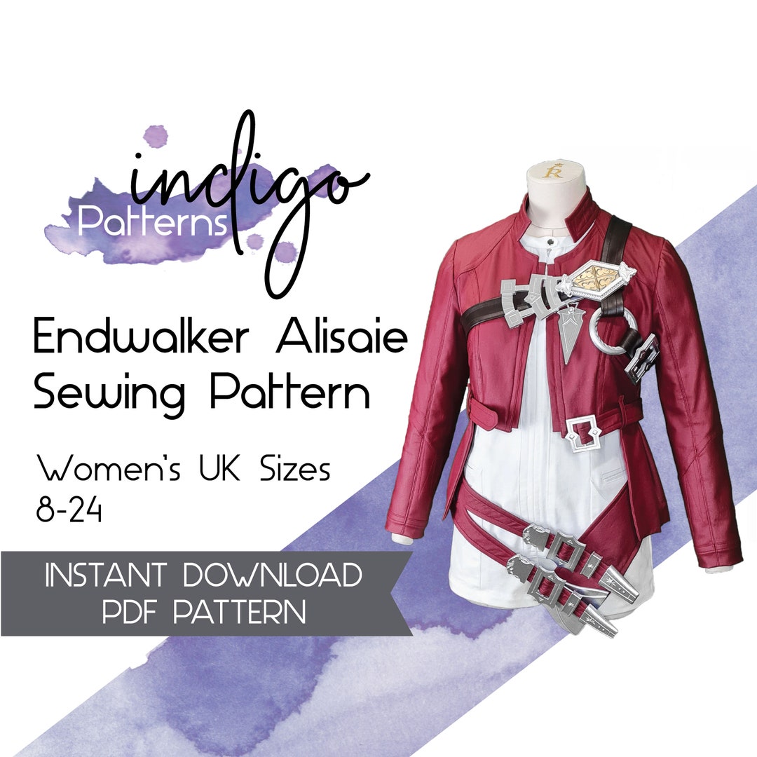 Endwalker Alisaie Cosplay Sewing Pattern: UK Women's 8-24 (digital ...