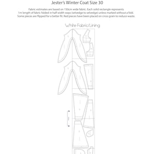 Winter Jester Cosplay Sewing Pattern, Jester's Winter Coat Costume ...