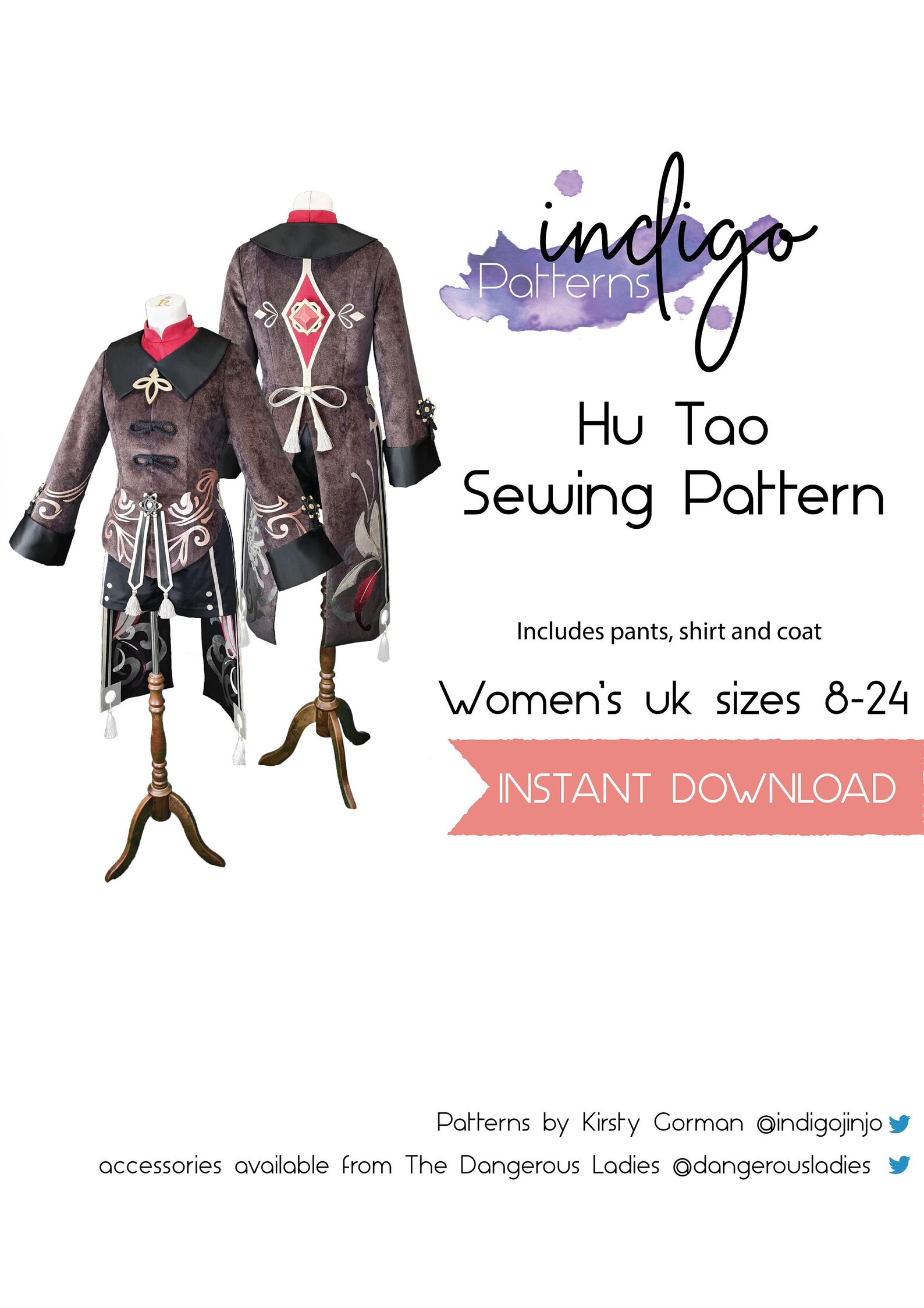 Hu Tao Genshin Impact Cosplay Sewing Pattern Hu Tao Costume - Etsy